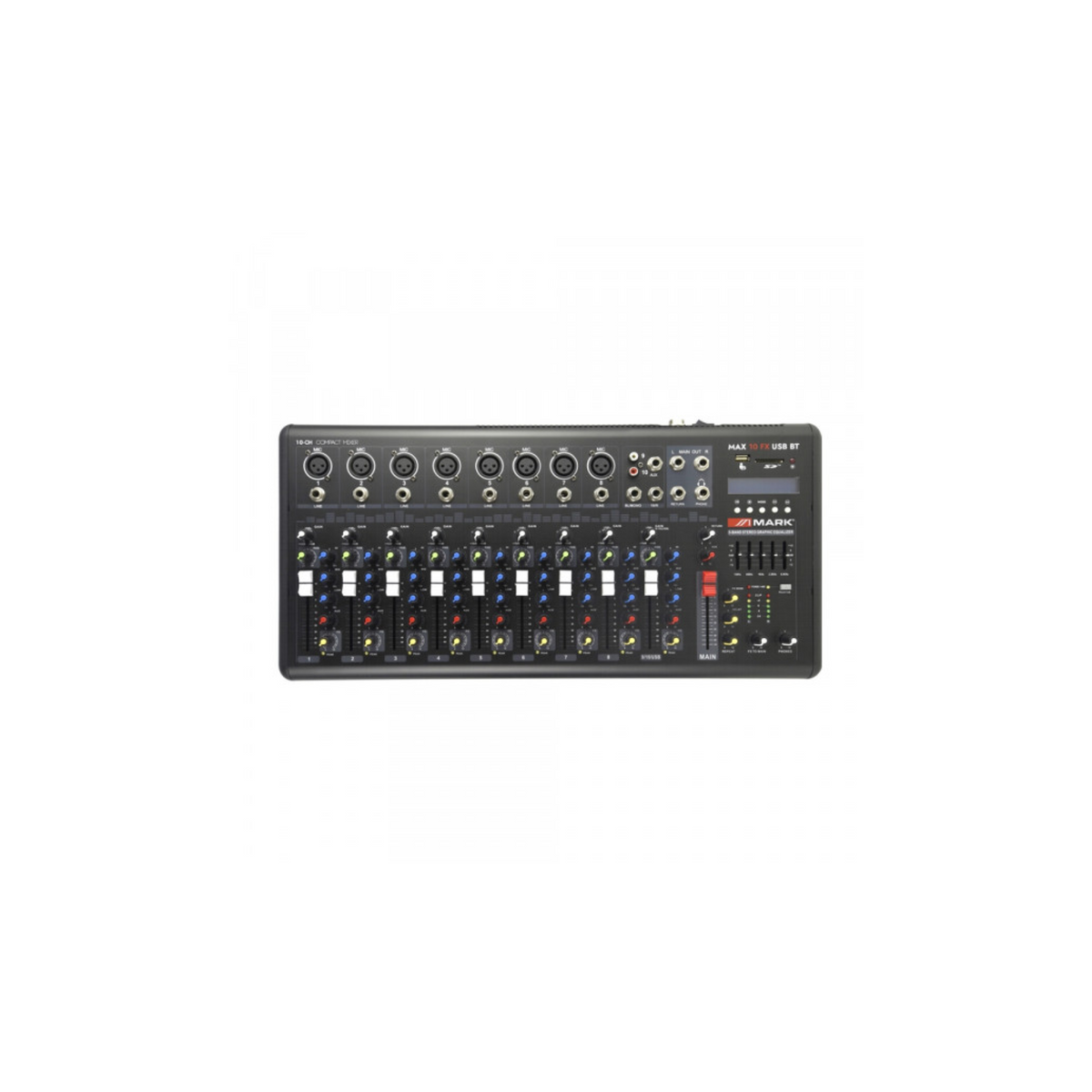 Mark MAX 10 FX USB BT Mixer - 10 Channel Mixer With Bluetooth – AV Shack